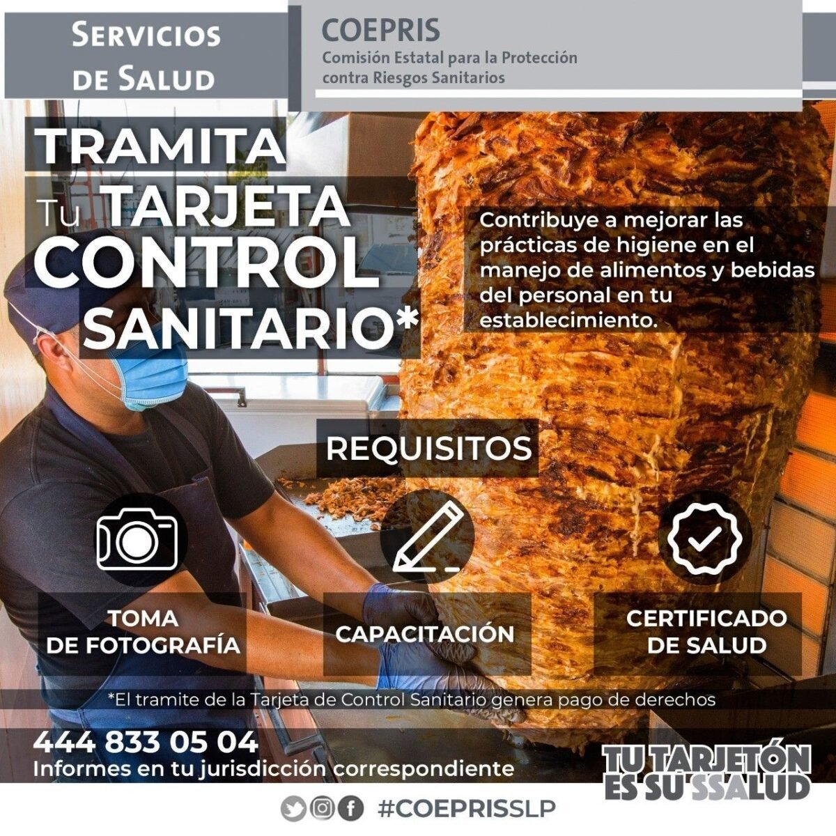 Promueve Coepris tarjeta de control sanitario - El Portal SLP Noticias ...